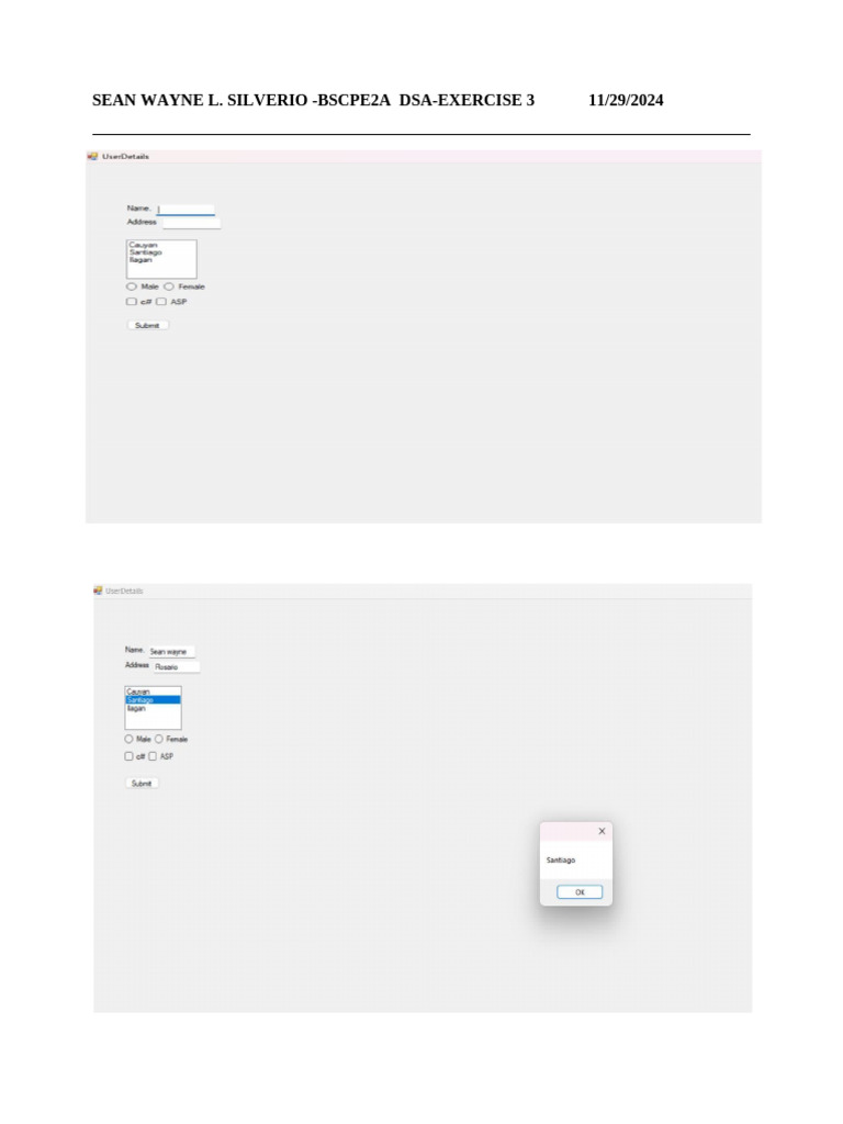 Dsa Exercise 3 | PDF