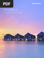 QUICK GUIDE Amadeus Ticketing Entries | PDF | Credit Card | Fare