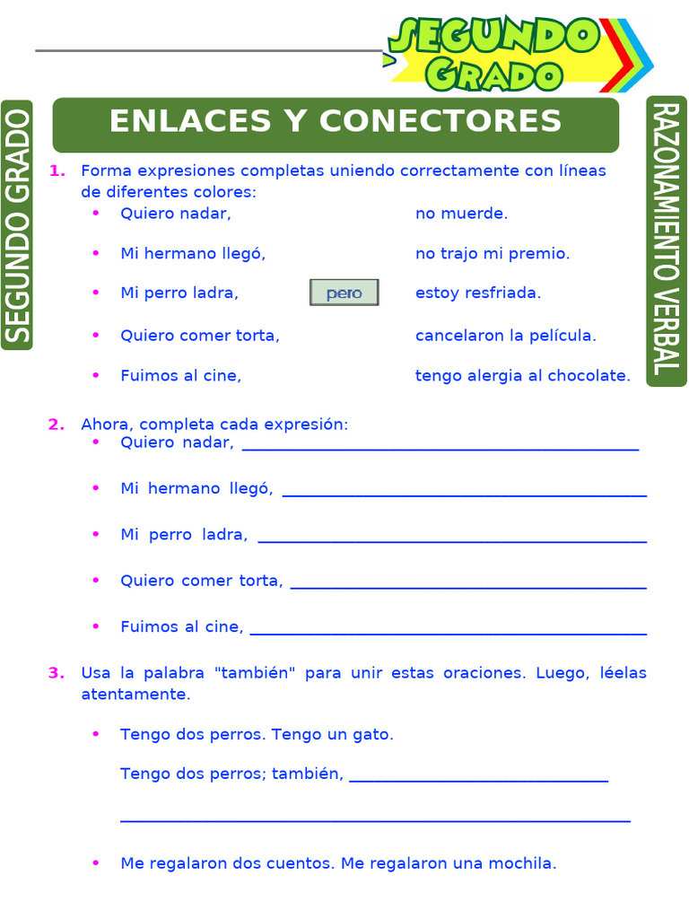 Enlaces-y-Conectores-para-Segundo-Grado-de-Primaria | PDF