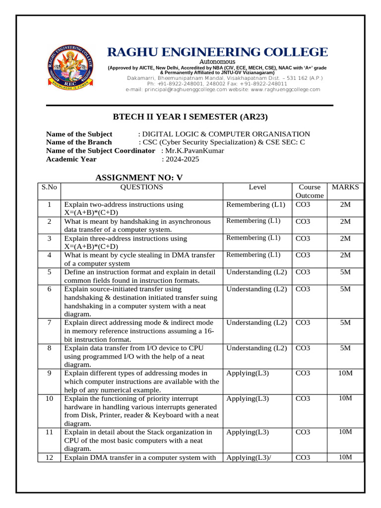 DL & Co - Ii CSC Assignment No - 5 | PDF | Input/Output | Computer Engineering