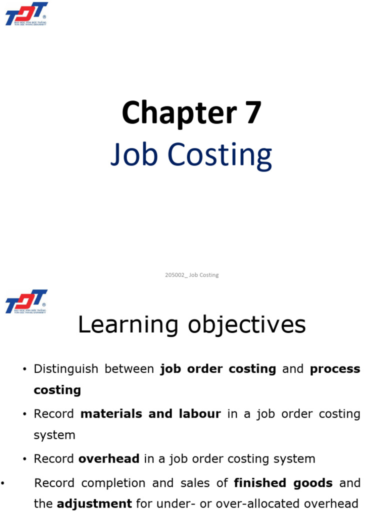 Ch07_Job Costing | PDF | Debits And Credits | Corporations