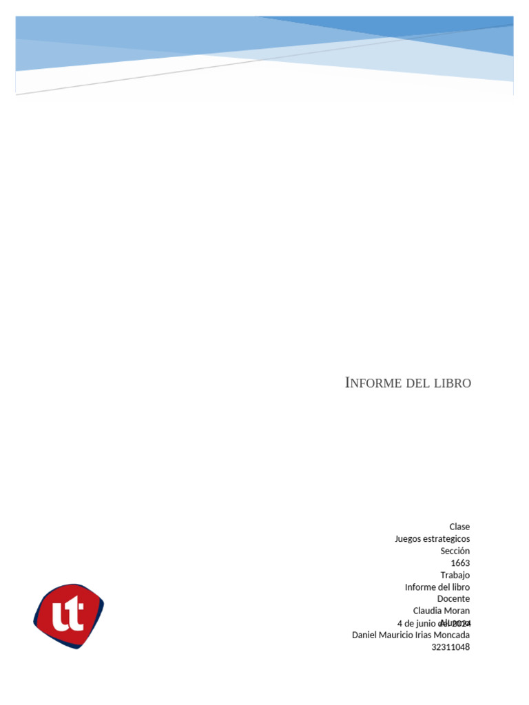 Informe Del Libro | PDF | Gestión del tiempo | Habilidades profesionales