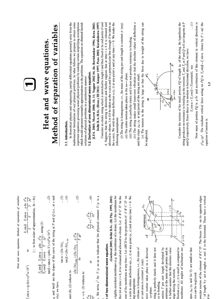 08 Wave Equation - Derivation and Questions | PDF