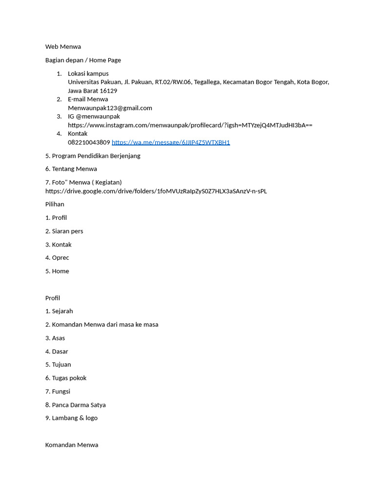 Sejarah dan Profil Menwa Mahawarman | PDF