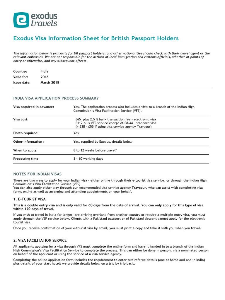 India-visa-information | PDF | Travel Visa | Passport