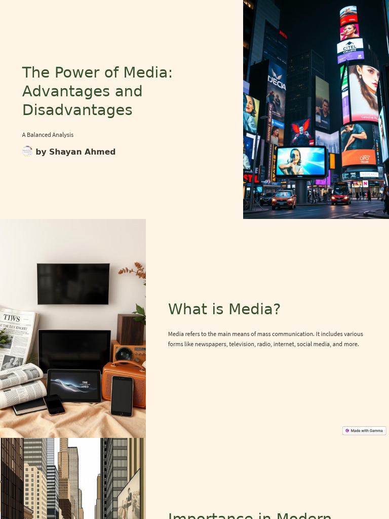 Media's Impact: Pros and Cons Explained | PDF