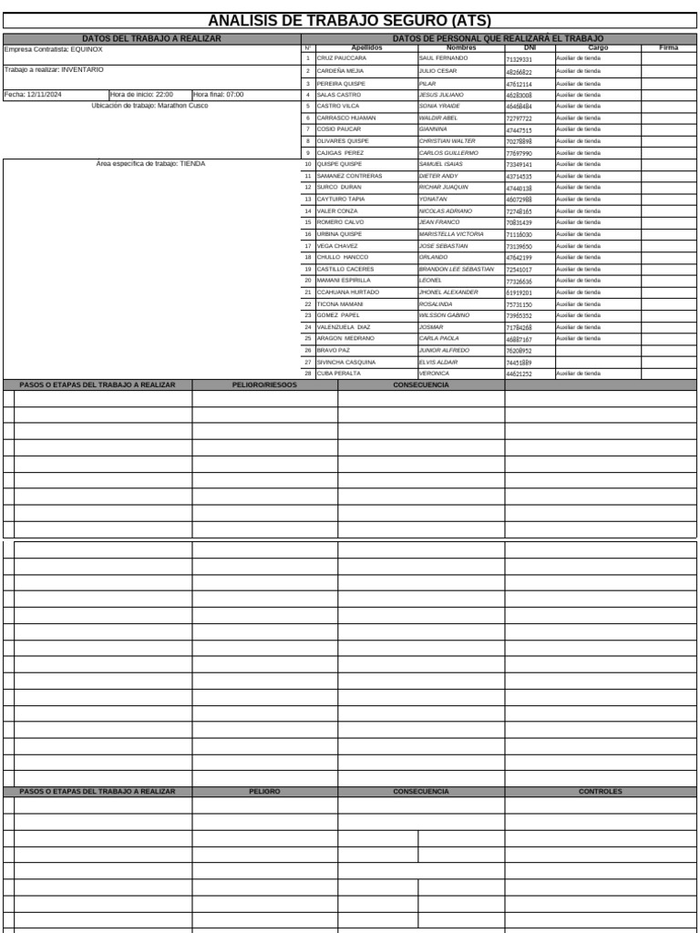 Modelo de ATS | PDF | Equipo | La seguridad