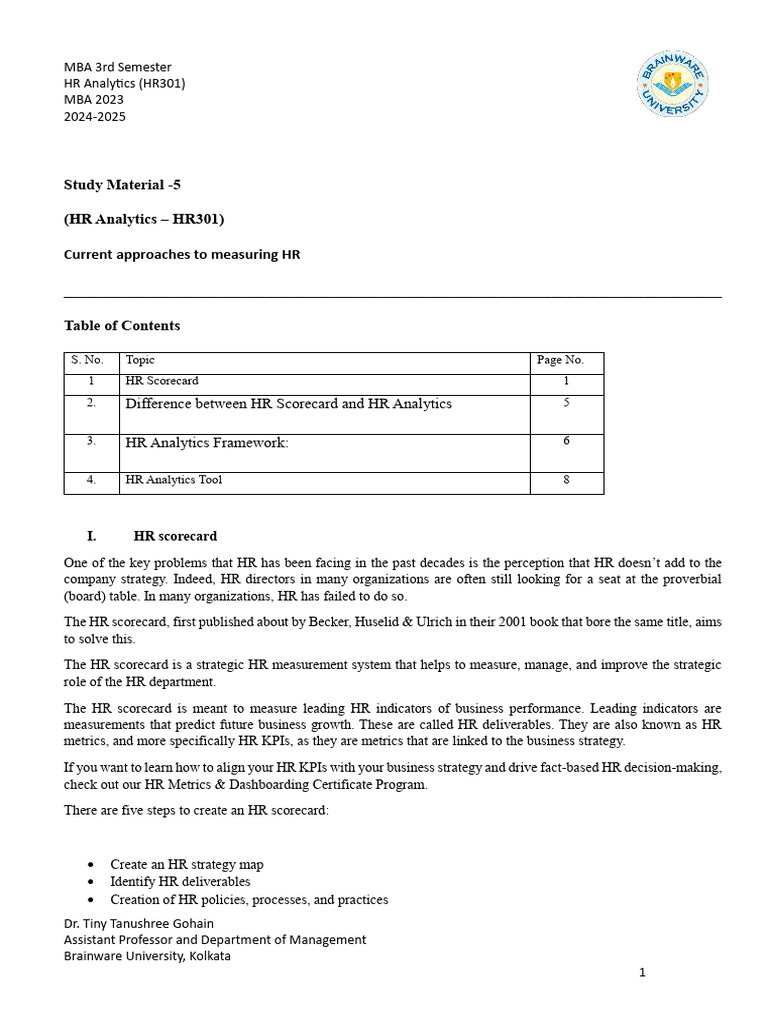 Module 5 - HR Analytics | PDF | Analytics | Performance Indicator