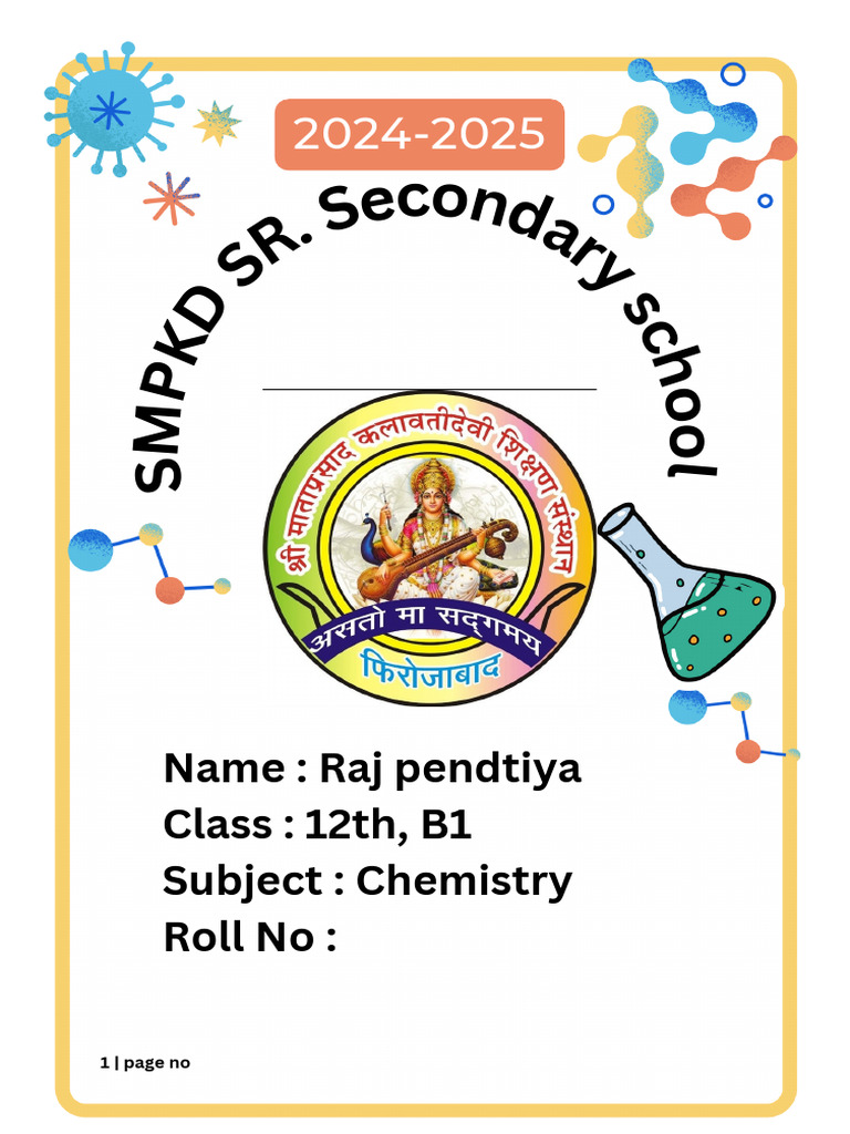 Class 12th Electrochemistry Project File | PDF