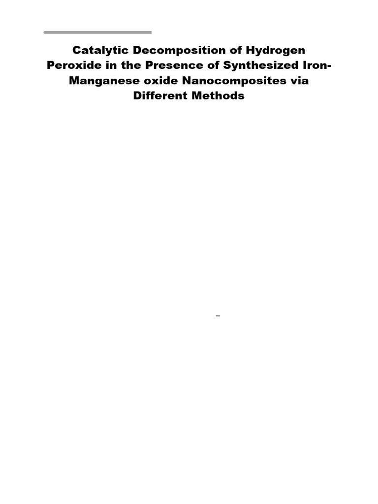 IJNN Volume 11 Issue 4 Pages 233-240 | PDF | Catalysis | Hydrogen Peroxide