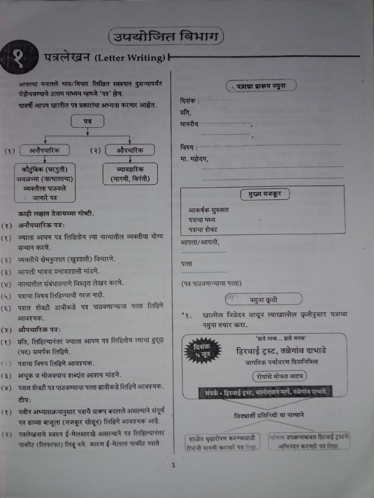 Marathi Writing Skill(everything) | PDF