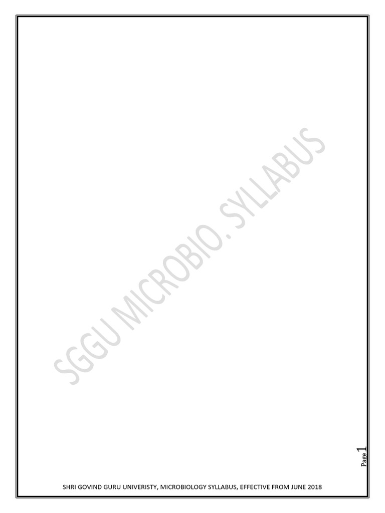 Microbiology Syllabus for B.Sc 2018 | PDF | Immune System | Molecular ...