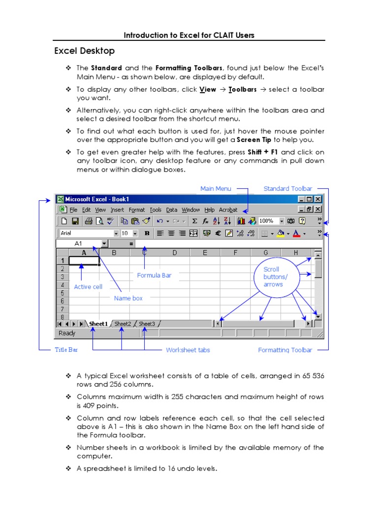 CLAIT Certificate - Introduction To Excel | PDF | Spreadsheet | Microsoft Excel