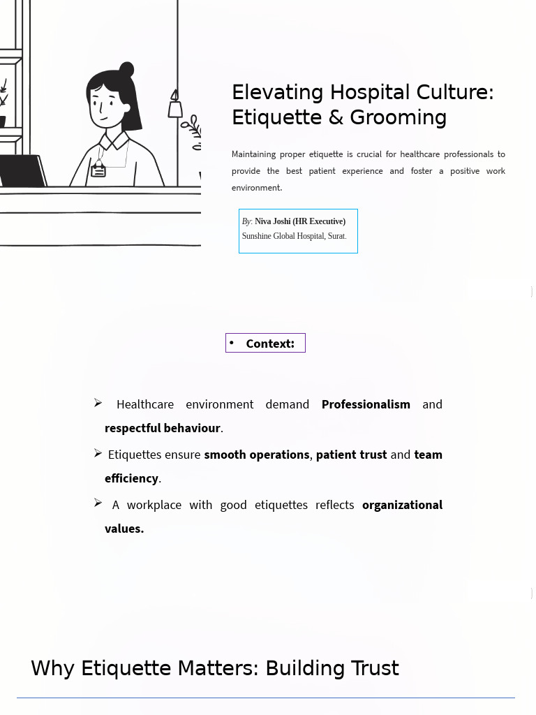Hospital Etiquette for Professionals | PDF | Reinforcement | Patient