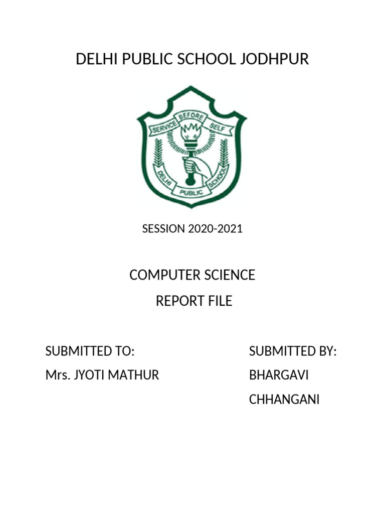 12th Report File Bhargavi | PDF | Parameter (Computer Programming ...