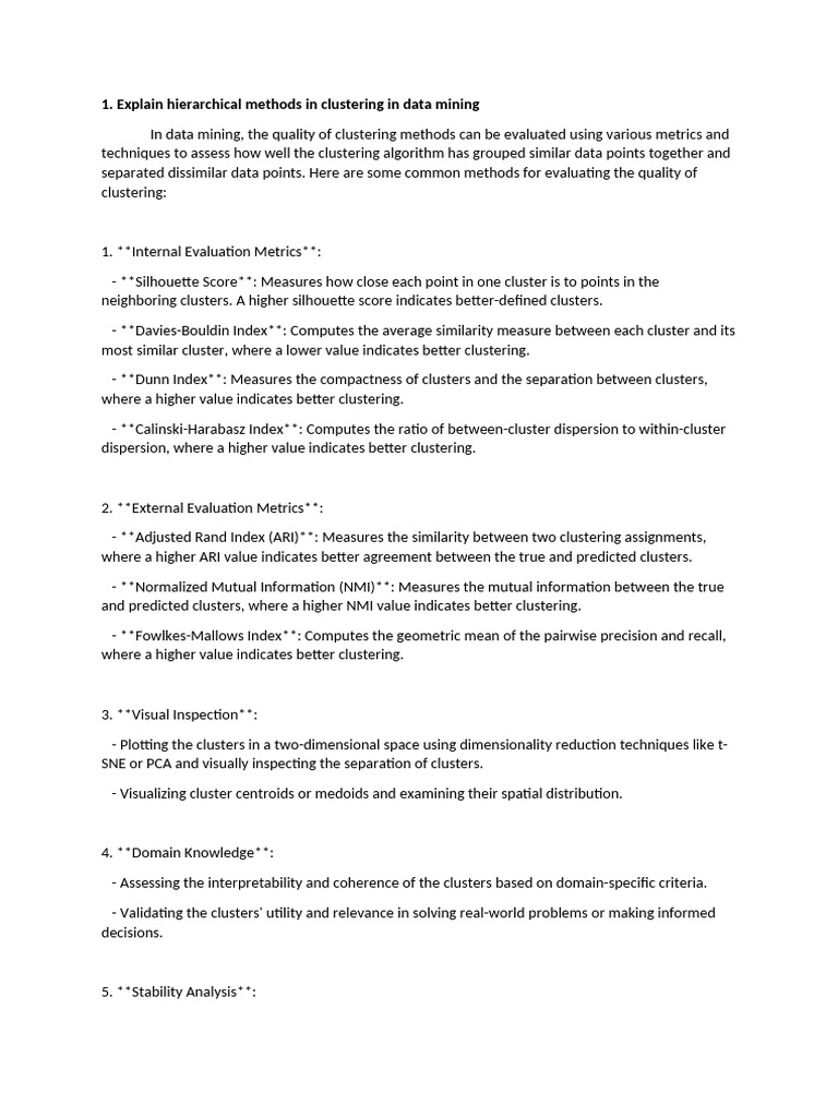 Data Mining Assignment 2 | PDF | Data Warehouse | Cluster Analysis