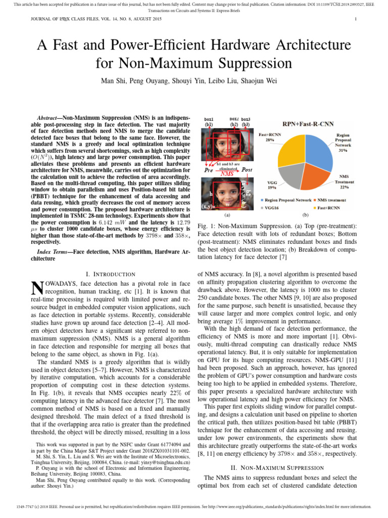 A Fast And Power Efficient Hardware Architecture For Non Maximum Suppresion Pdf Algorithms