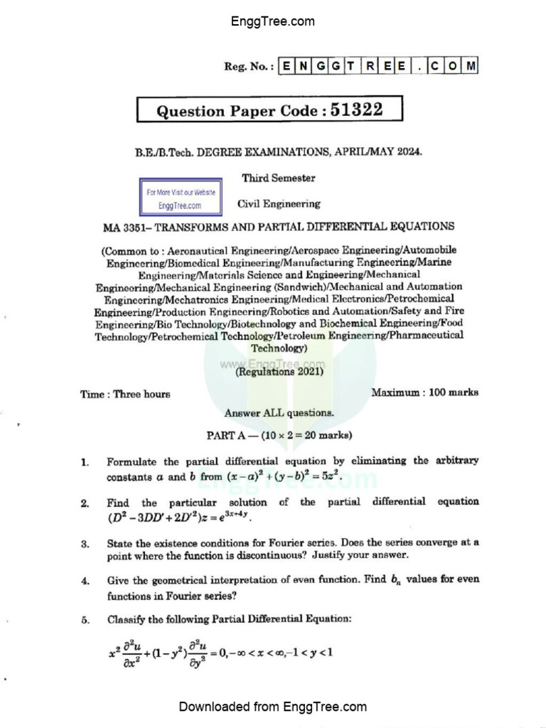 MA3351 Transforms and Partial Differential Equations Apr May 2024 ... MA3351 Transforms and Partial Differential Equations Apr May 2024 ...