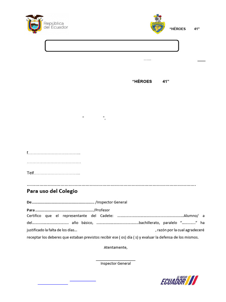 Justif Inasistencia | PDF