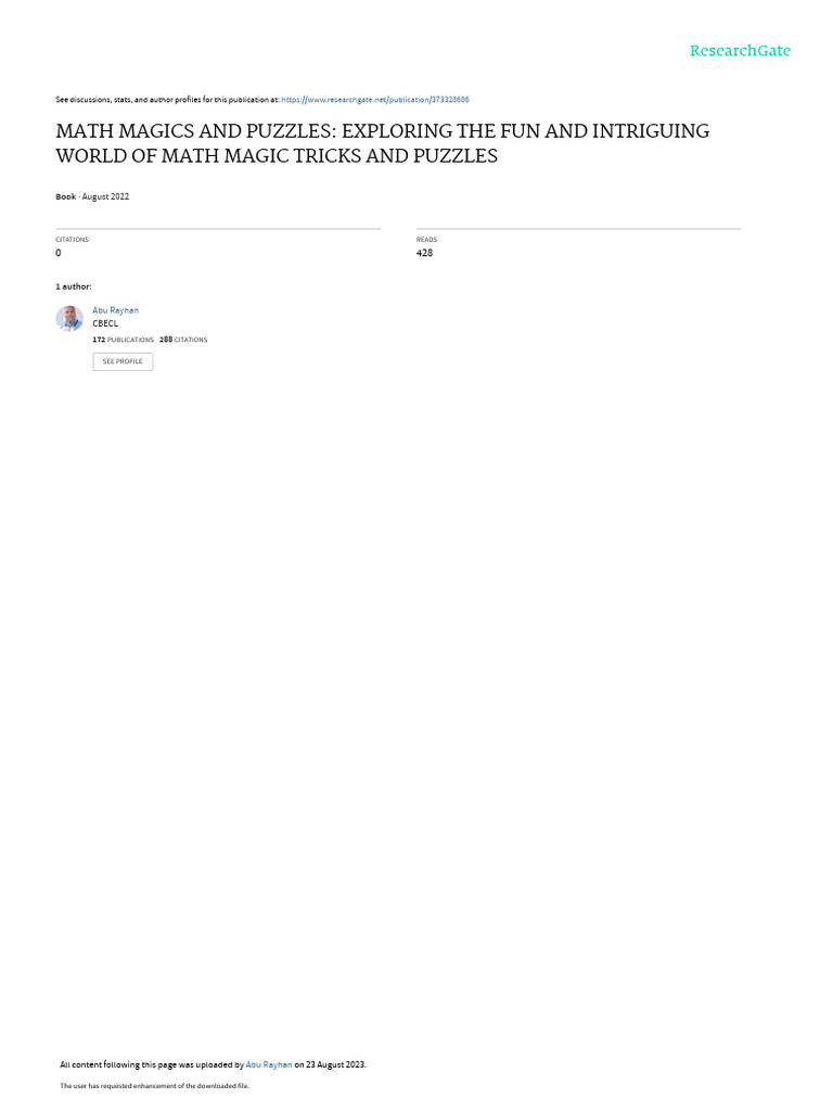 Math Puzzles | PDF | Area | Length