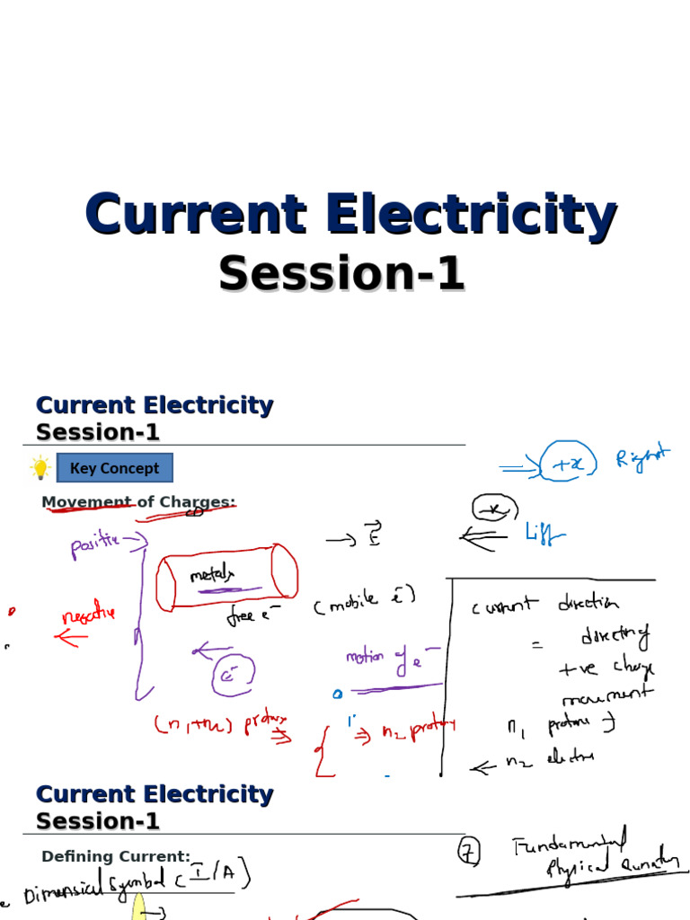 Current Electricity Concepts & Problems | PDF | Electrical Resistivity And Conductivity ...