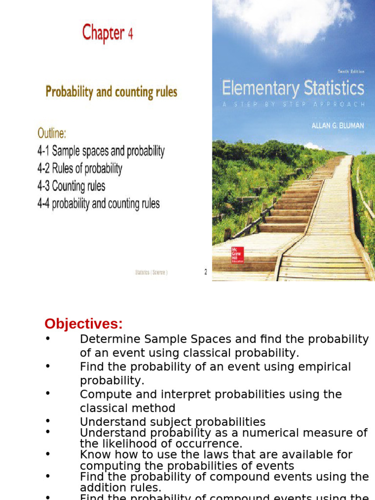 Chapter 4 Probability Concepts Statistics ARTS Fall 2024-2025 | PDF | Probability | Statistics