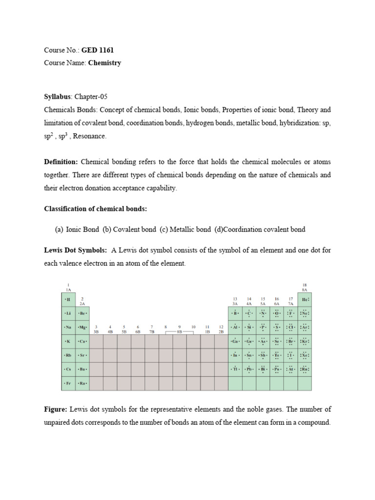 Chapter-05 (Chemical Bonding) | PDF | Chemical Bond | Ion