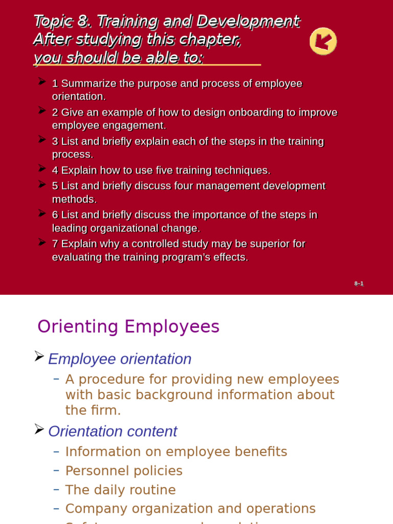 Ch. 8 Training and Development 2021 | PDF | Educational Technology | Organization Development