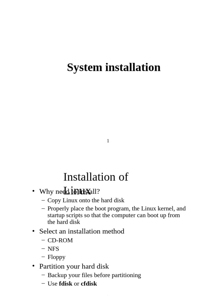 Lecture5 System Installation | PDF | Booting | Bios Lecture5 System Installation | PDF | Booting | Bios