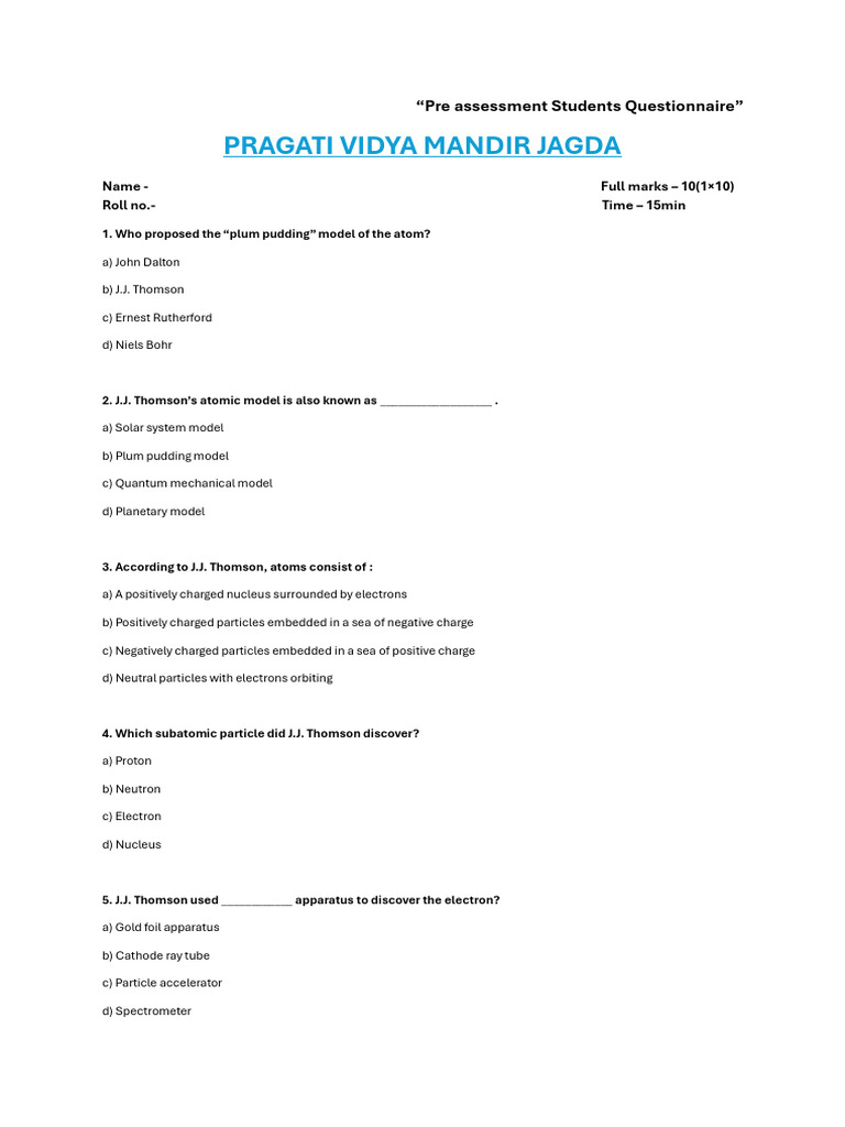 Questionnaire For Action Research (Role of Technology in Improving ...