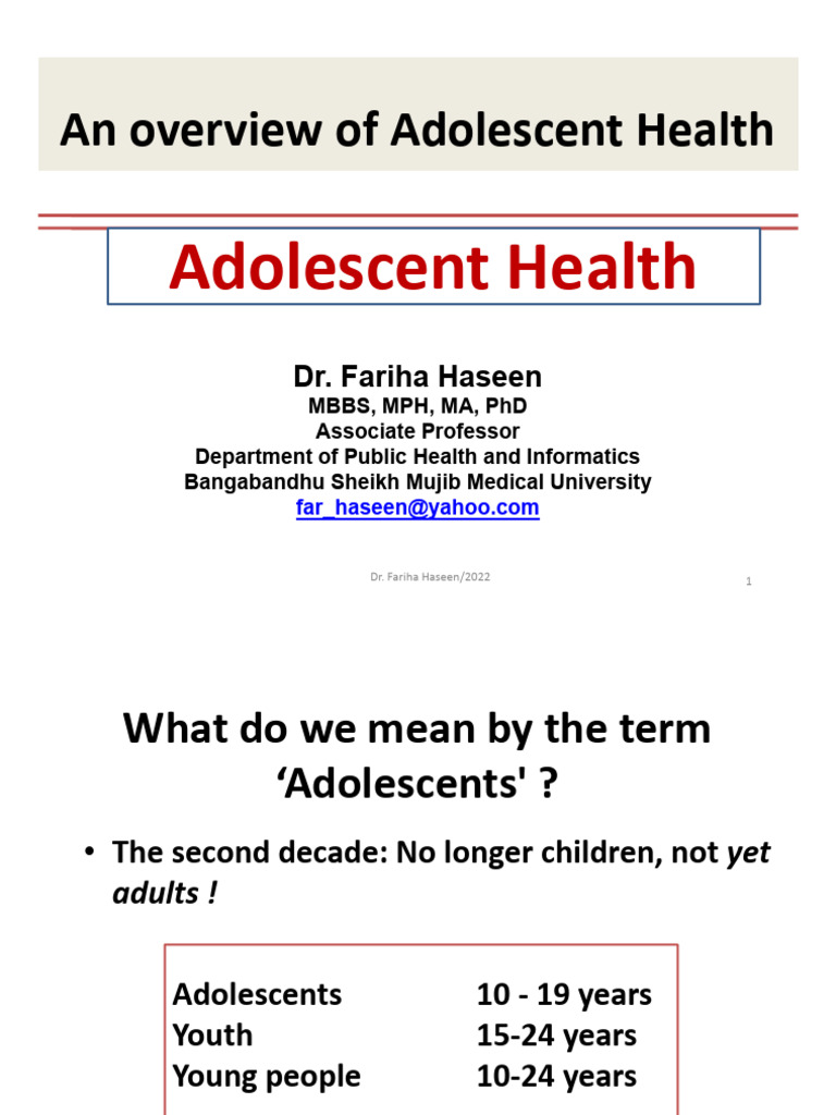 Who are adolescent | PDF | Substance Use Disorder | Adolescence