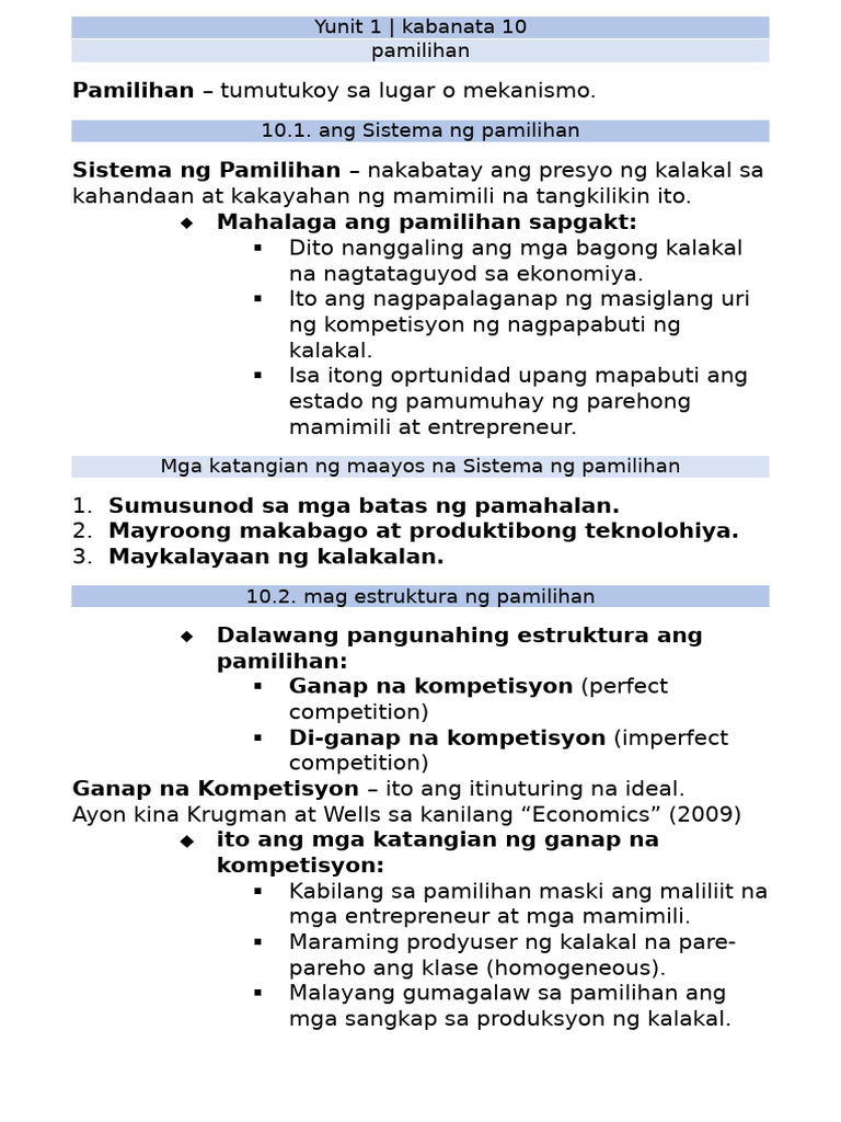 Pamilihan 3 | PDF