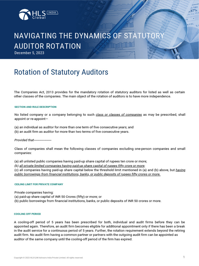 Rotation of Statutory Auditors en | PDF | Audit | Business