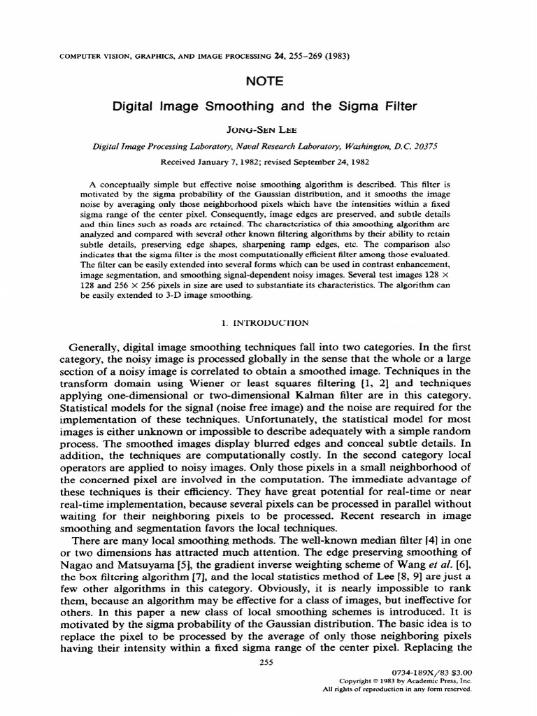 imagesmoothing | PDF | Image Segmentation | Signal Processing