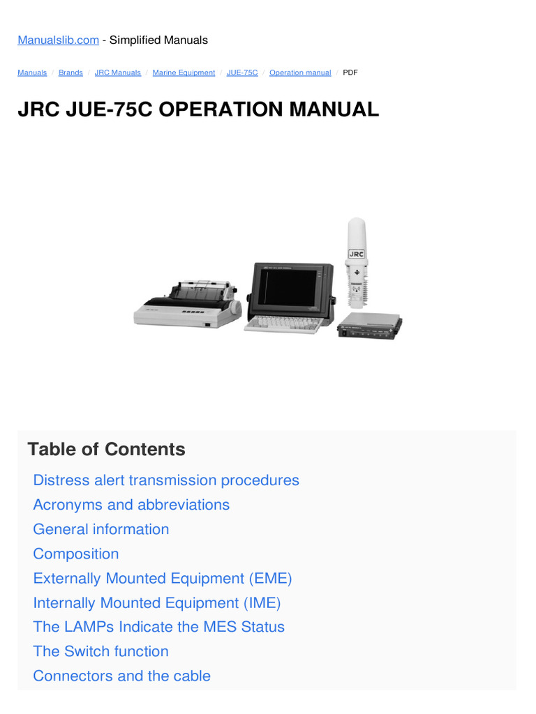 JRC JUE-75C | PDF | Software | Computer Science