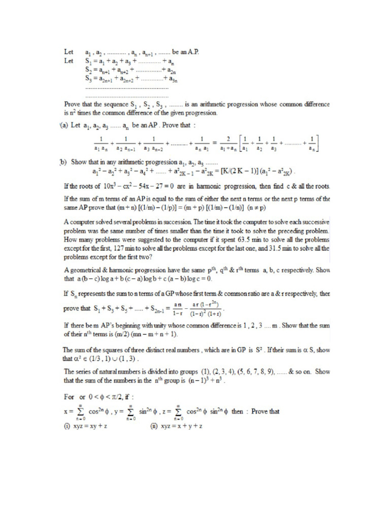 Sequence Series Assignment | PDF