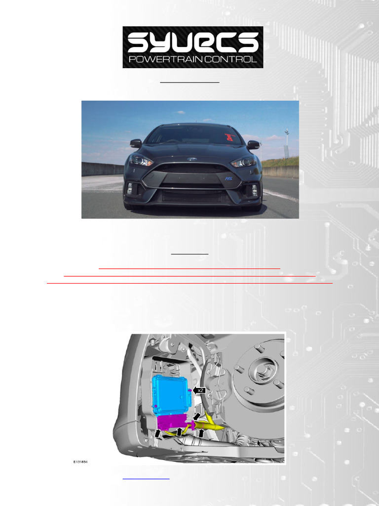 Ford Focus RS Mk3 Syvecs Installation Guide | PDF | Automotive ...
