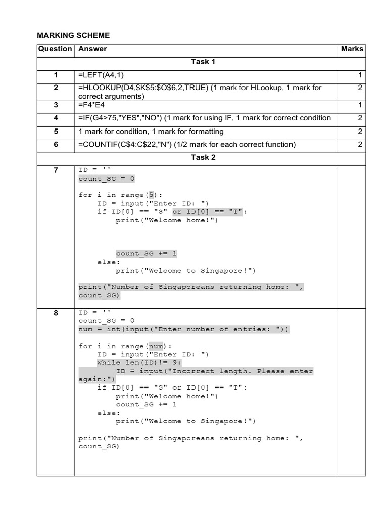 CWSS 2020 Computing P2 Solution | PDF | Computer Programming | Computing