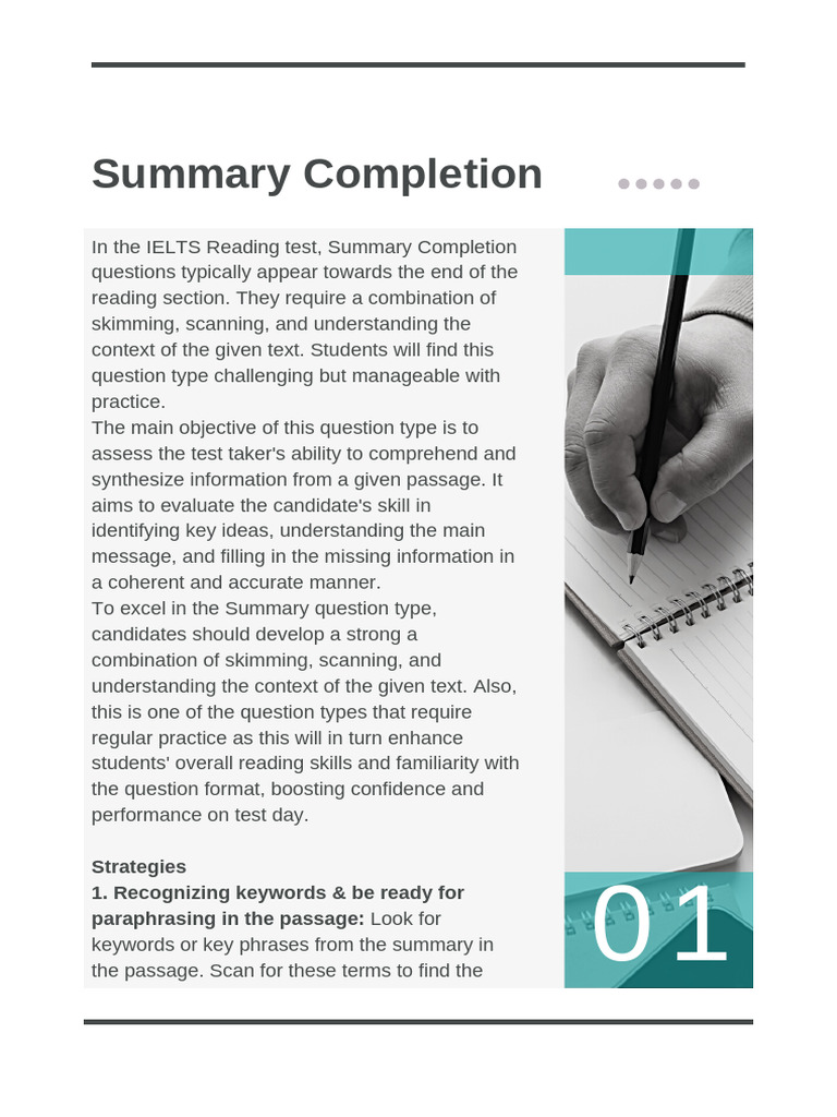 IELTS Summary Completion Strategies | PDF | Fear | Silk