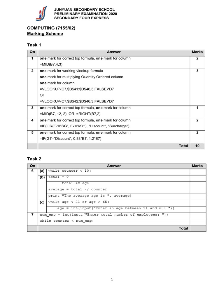 JYSS 2020 Computing P2 Solution | PDF | Computer Science | Security ... JYSS 2020 Computing P2 Solution | PDF | Computer Science | Security ...