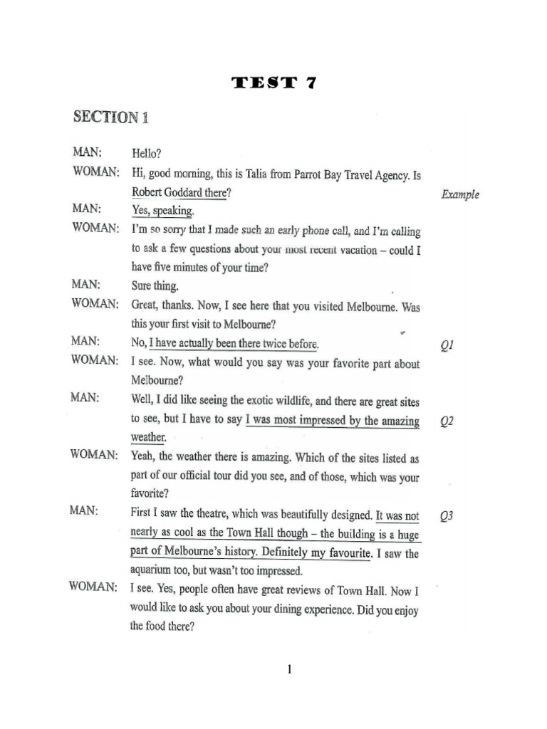 Lesson 2 - Listening Homework - Script | PDF