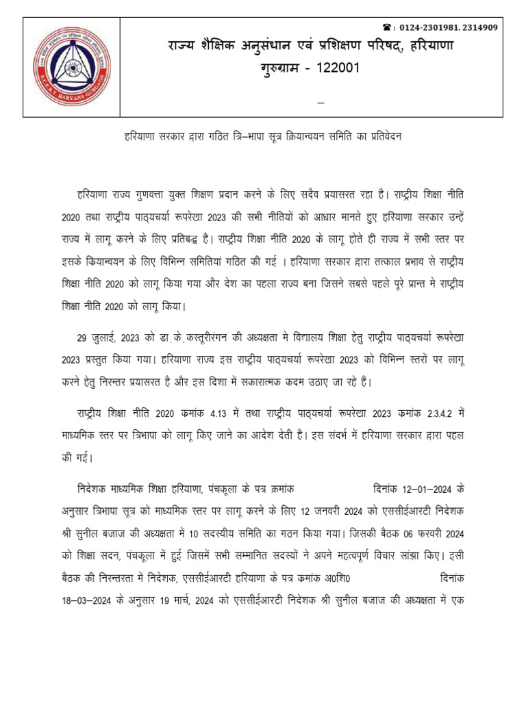 3 Language Formula Report 19-03-2024 | PDF