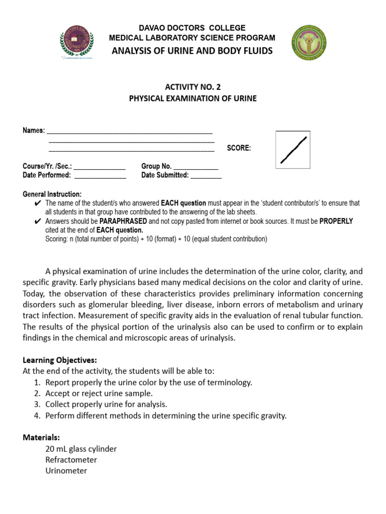 Aubf Midterm Manual | PDF | Glucose | Urine