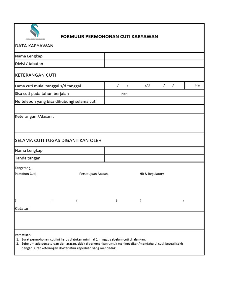 Formulir Cuti Karyawan-NEW | PDF