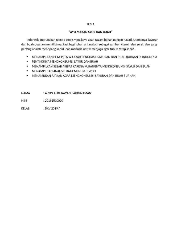Ayo Makan Syur Dan Buah | PDF
