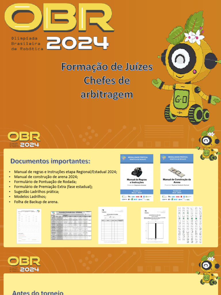 Manual de Regras OBR 2024 | PDF | Robô | Robótica