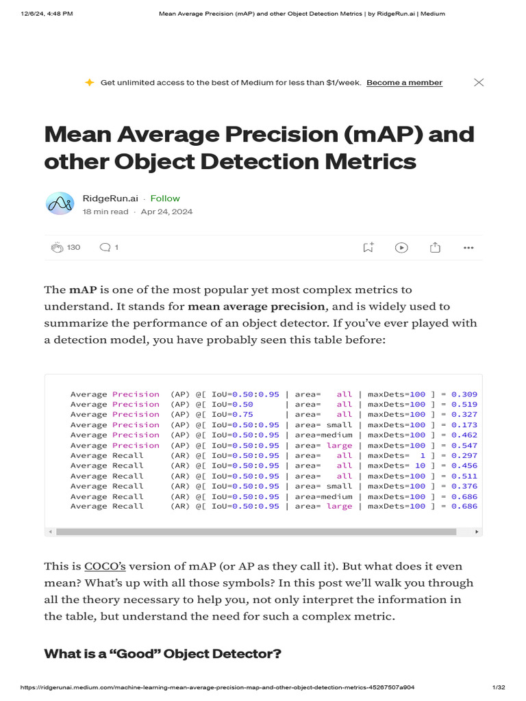 Mean Average Precision (mAP) and other Object Detection Metrics _ by ... Mean Average Precision (mAP) and other Object Detection Metrics _ by ...