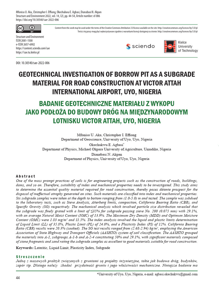 Borrow Pit_Soil Lab Test_1 | PDF | Soil Science | Natural Materials