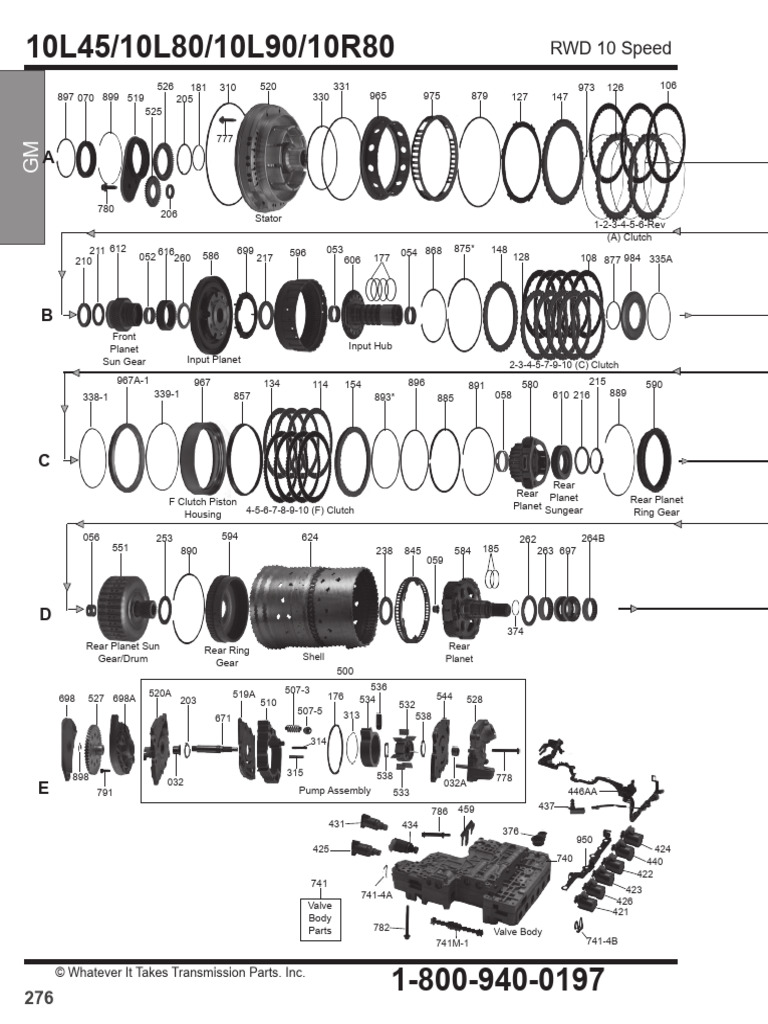 10L45/10L80/10L90/10R80: RWD 10 Speed | PDF | Clutch | Vehicle Technology