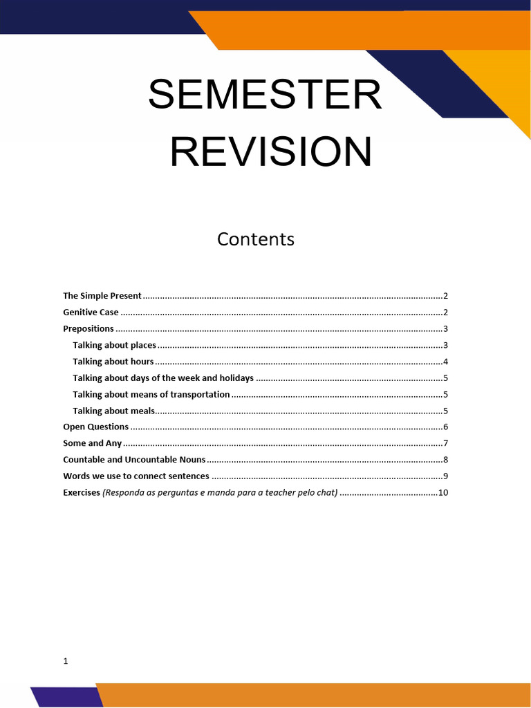Textbook - Semester Revision | PDF